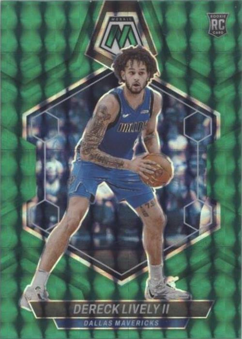 2023-24 Panini Mosaic - Rookies Dereck Lively #248 Green Mosaic Prizm ...