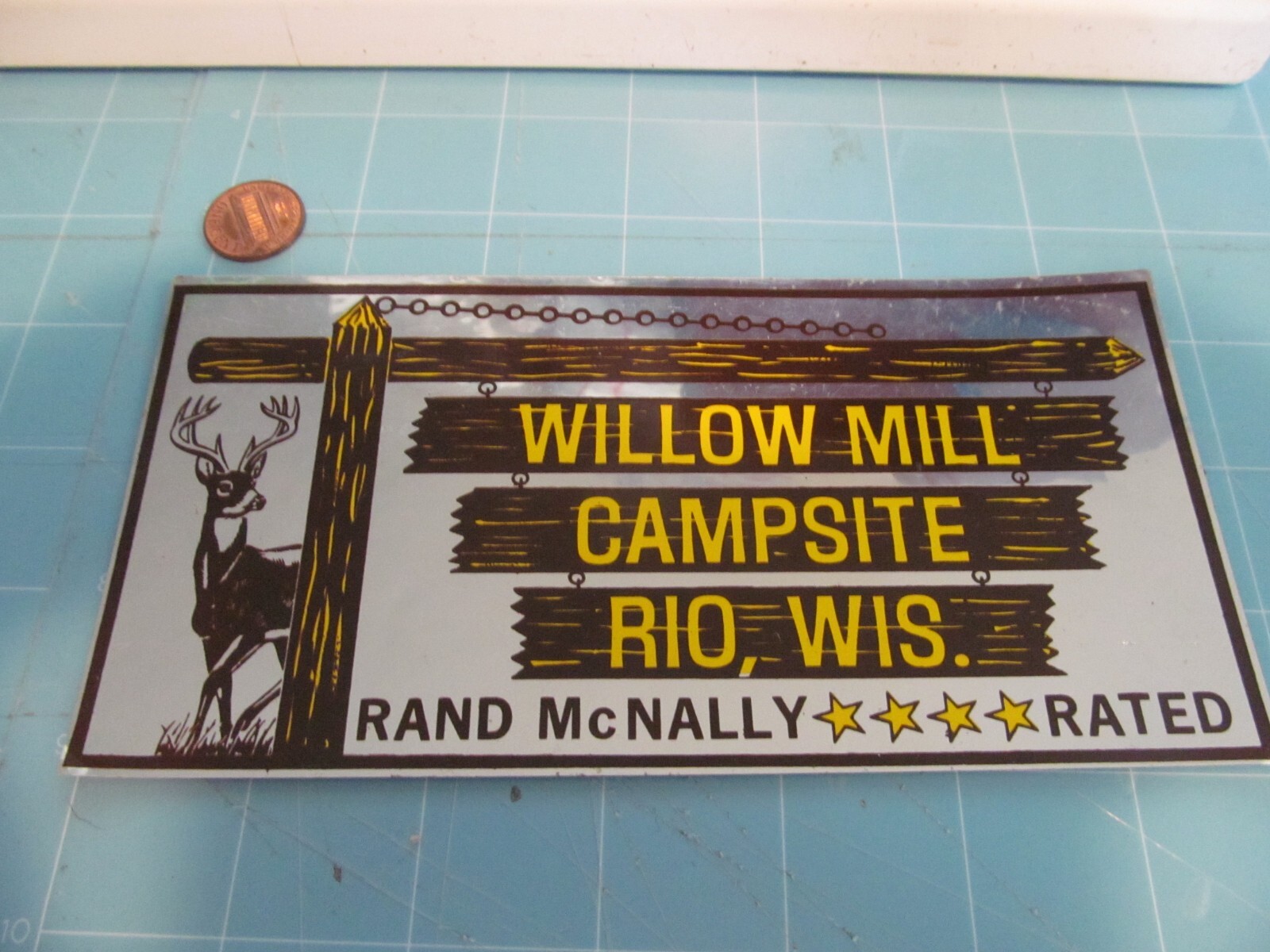 VINTAGE FOIL WILLOW MILL Sticker Decal ORIGINAL OLD STOCK | eBay