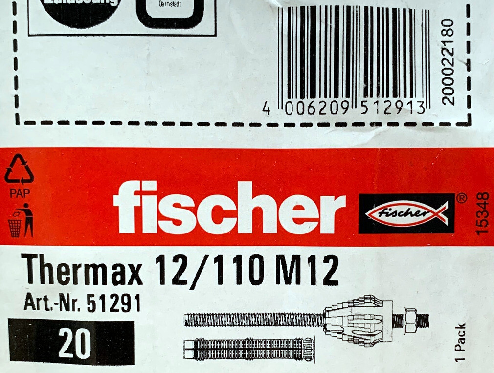 Fischer Abstandsmontagesys. Thermax 12/110 M12 WDVS 51291 ...