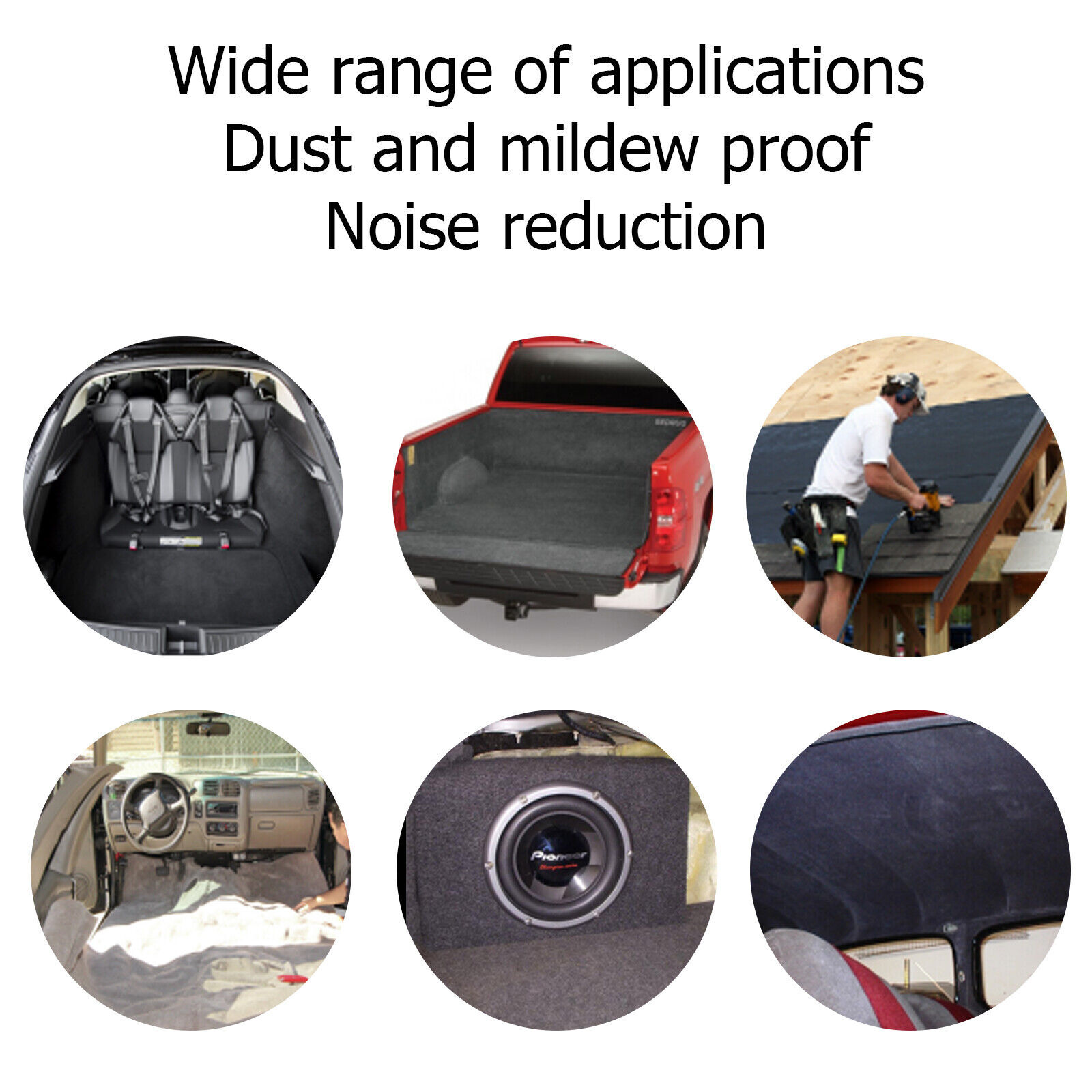 Underfelt Felt Automotive Trunk-liner Cars Boat Carpet Replacement ...
