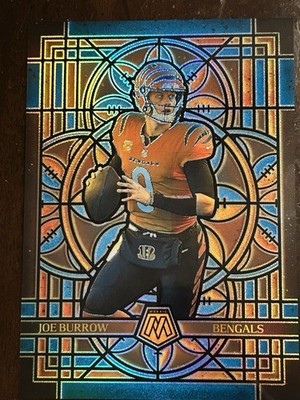 2025 Mosaic Joe Burrow Stained Glass #5 Bengals OVERSIZED!!! | eBay