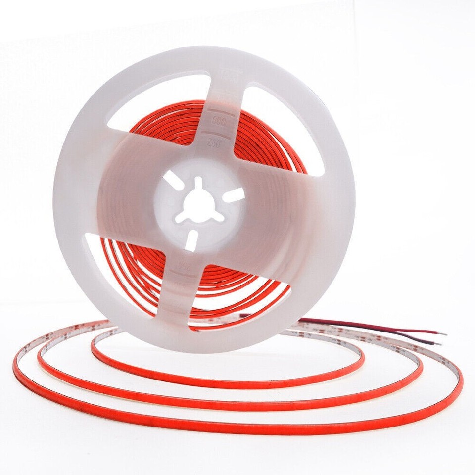 Ultra Thin COB LED Strip 12V 24V 4mm Width Flexible 480LEDs/m Tape ...