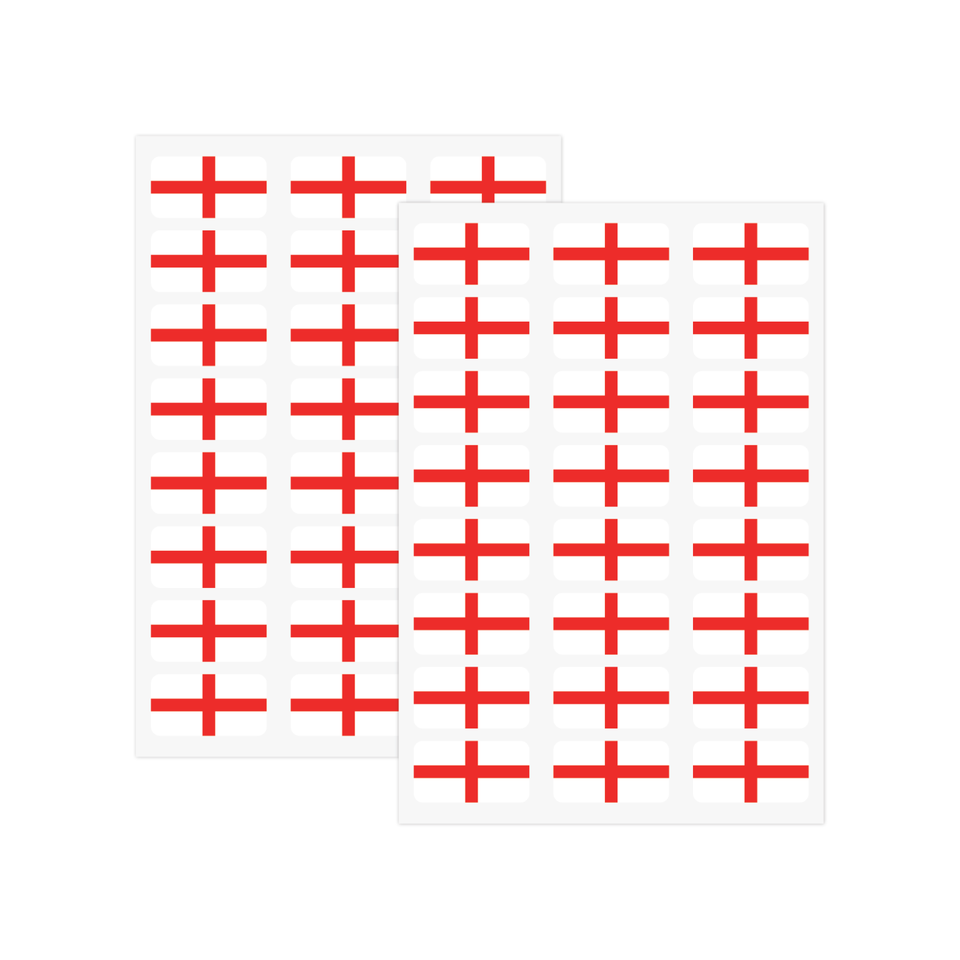 England Flag (St. George's Cross) - 48 Stickers Labels for Business ...