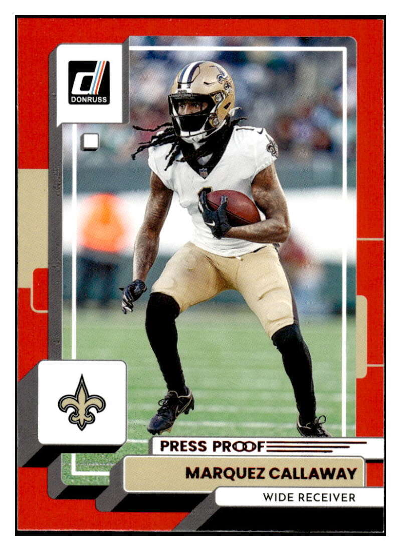 MARQUEZ CALLAWAY 2022 Donruss Press Proof Red #243 NFL Saints ID:53988 ...