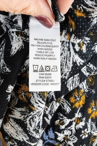 Splendid Floral Rayon Long Sleeve Blouse, Cedarwood Soft, Flattering ...