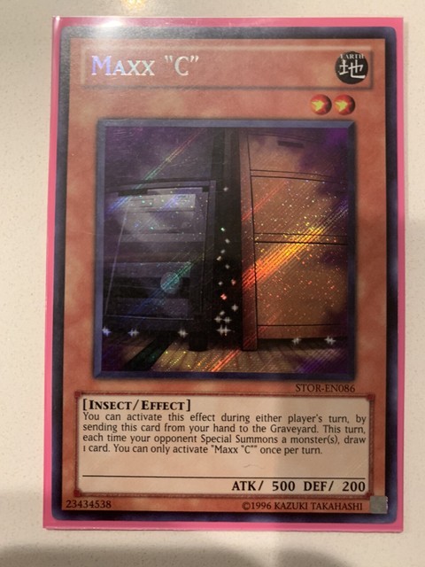 Yugioh MAXX "C" Secret Rare NEAR MINT Unlimited STOR-EN086 Max C Staple ...