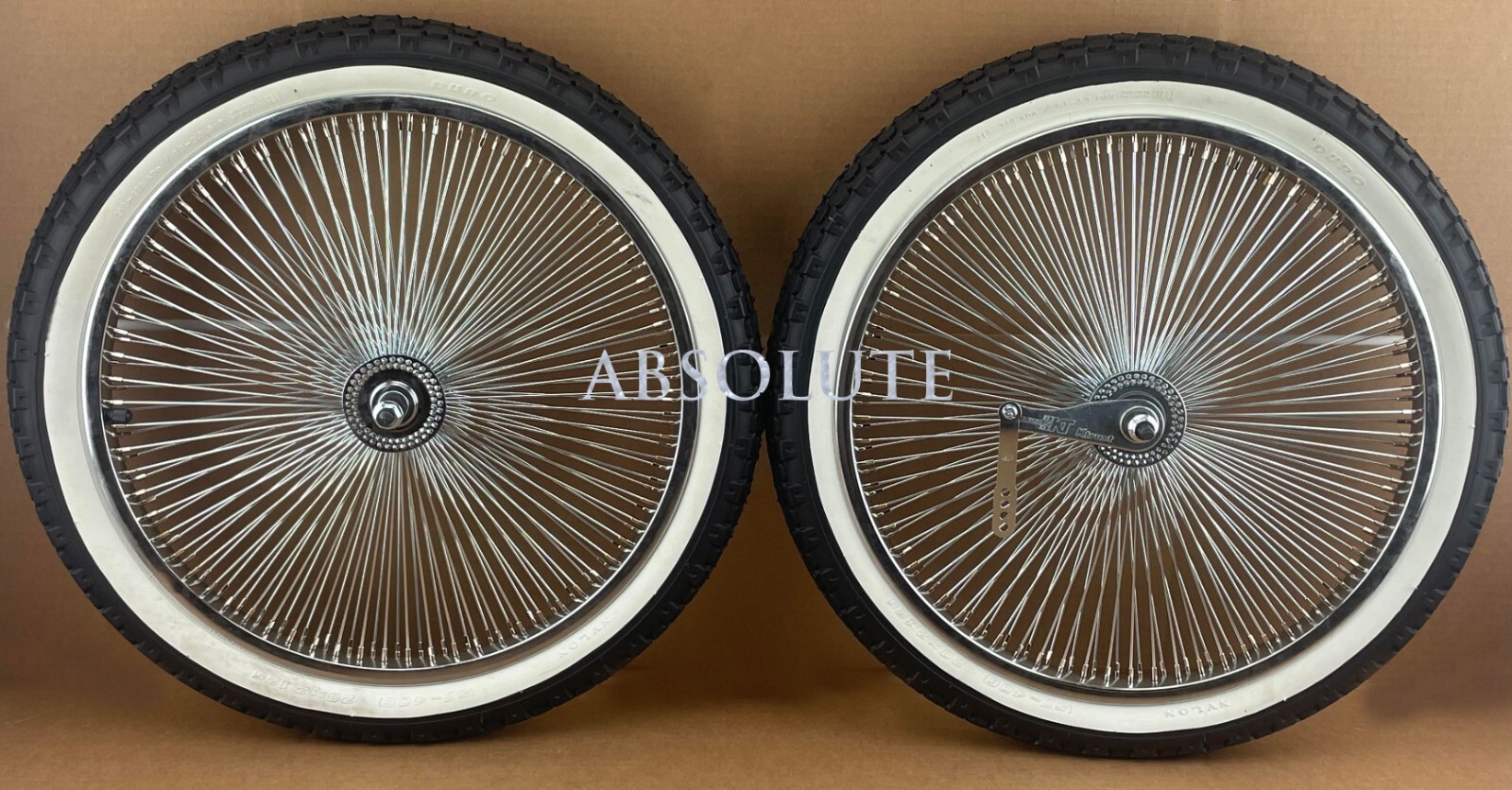 20" DAYTON 144 SPOKE FRONT & COASTER RIMS W/ 20 X 2.125 WHITEWALL ...