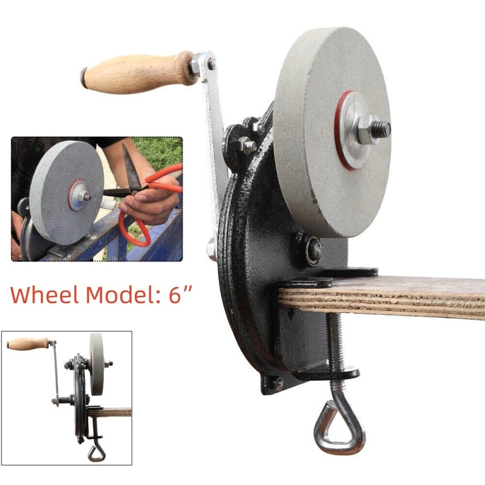 Hand Crank Grinder Wheel Manual Grinder Grinding Machine Sharpener Tool ...