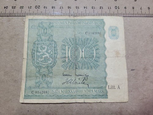 🇫🇮 Finland 100 markka 1945 P-80 Litt. A Series "C" Banknote 061223-4 | eBay