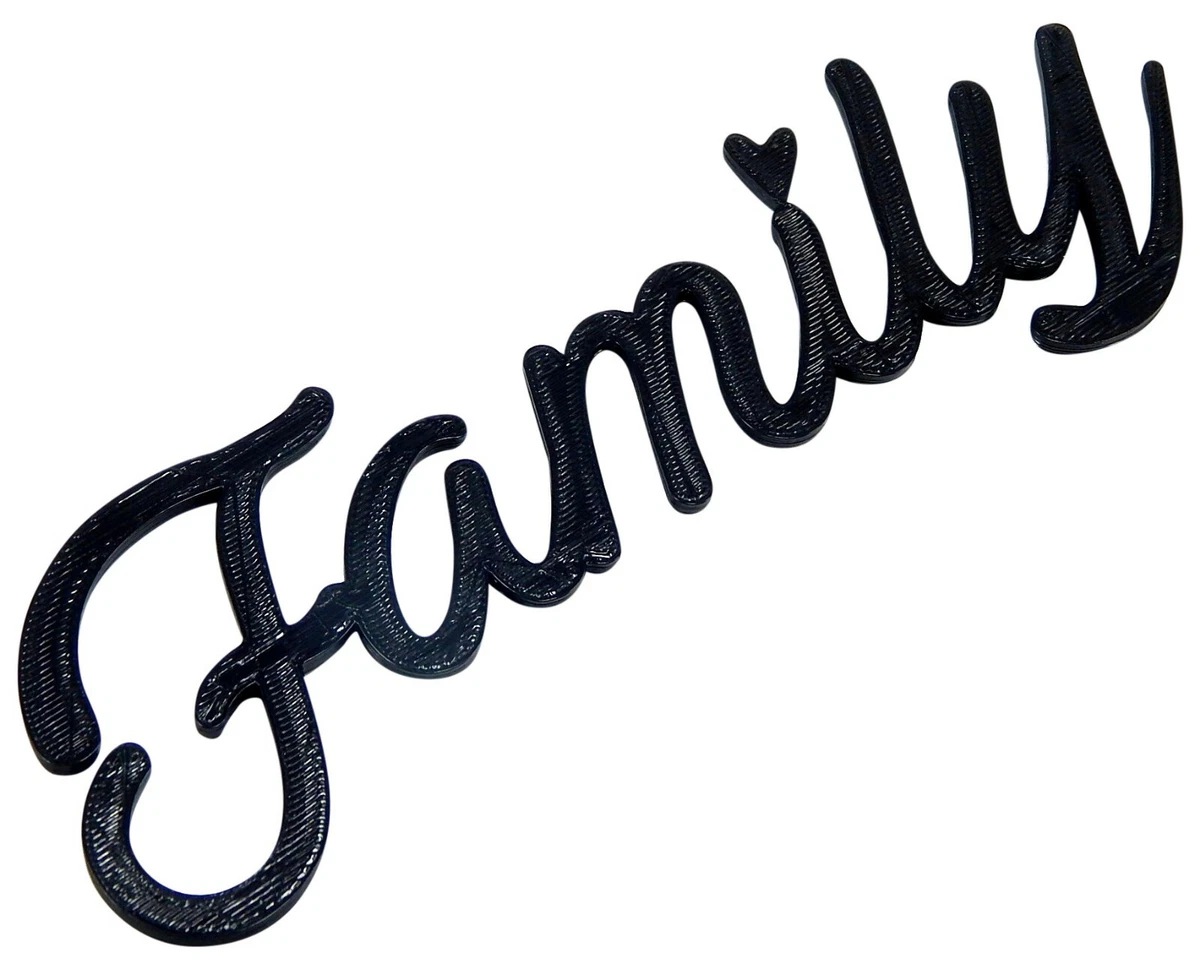 The Word Family In Cursive
