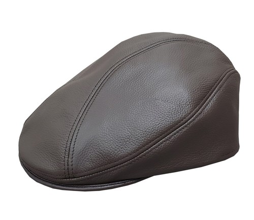 Emstate Genuine Leather Ascot Ivy Flat Cap Made in USA Assorted Colors ...
