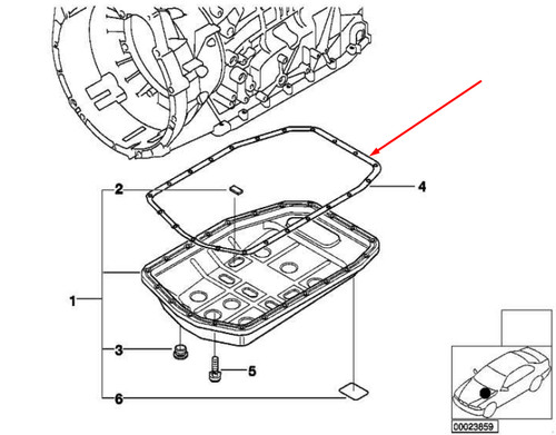 NEW BMW 3 E46 TRANSMISSION OIL PAN GASKET 24101423380 2.5 PETROL | eBay