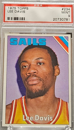 1975 Topps Basketball #234 LEE DAVIS, PSA 9 MINT, Rare (Low Pop. 19 ...