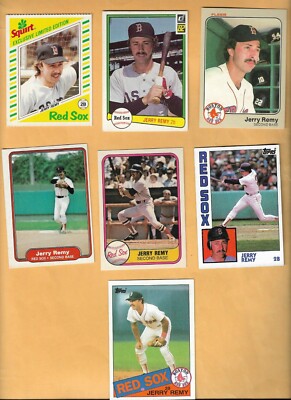 JERRY REMY - BOSTON RED SOX - SEVEN CARD COLLECTION | eBay