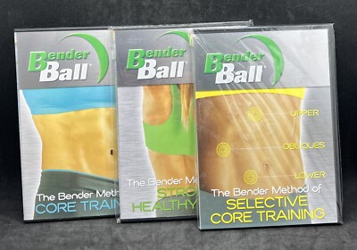 Bender Ball 3 DVD Lot Exercise Fitness Workouts Abs Core Training ...