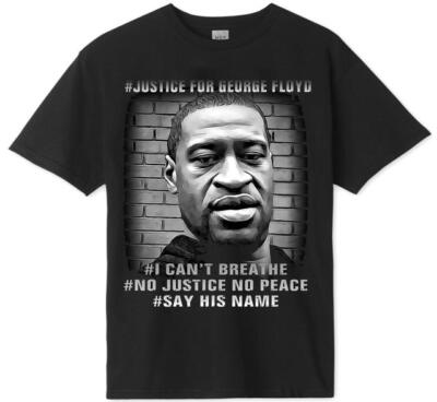 GEORGE FLOYD T-SHIRT, MEN'S AND LADIES FITTED T-SHIRT. BLACK LIVES ...