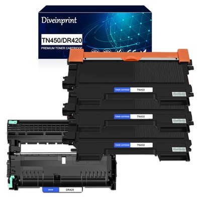 TN450 Toner DR420 Drum Compatible for Brother HL-2132 2210 MFC-7290 ...