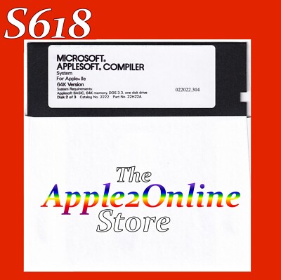 🍎 Microsoft TASC (The AppleSoft Compiler) 64K Version for Apple IIe IIc ...