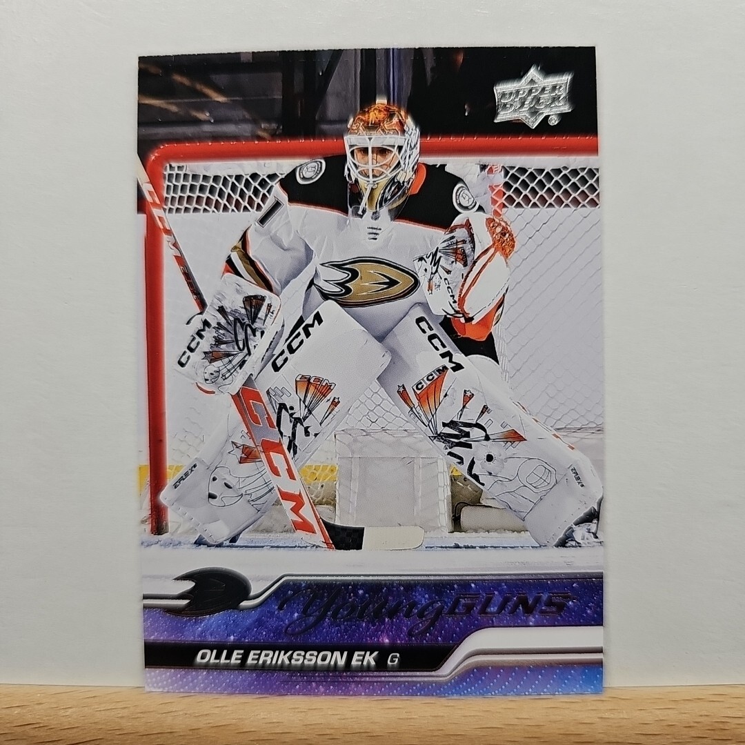 2023-24 Upper Deck Series 1 Hockey Olle Eriksson base Young Guns card ...