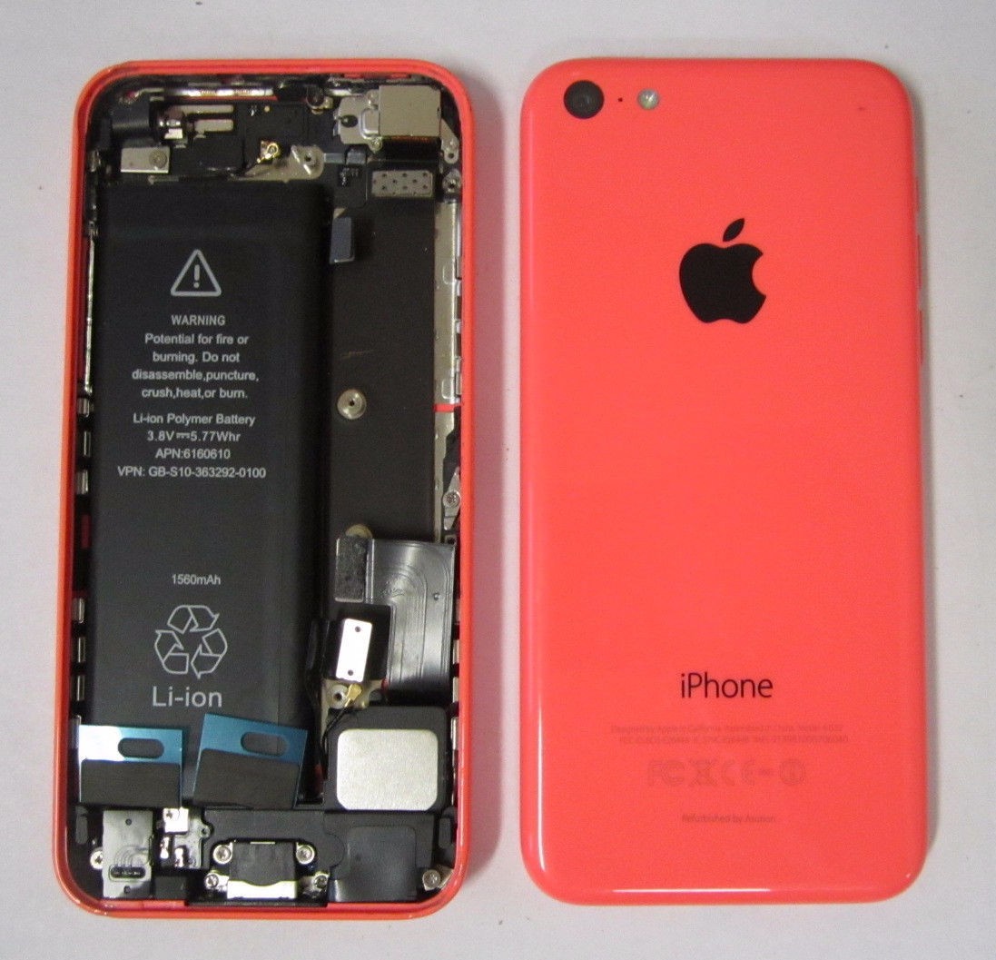 Apple iPhone 5c Housing Frame Charging Port Speaker Camera Battery Case ...