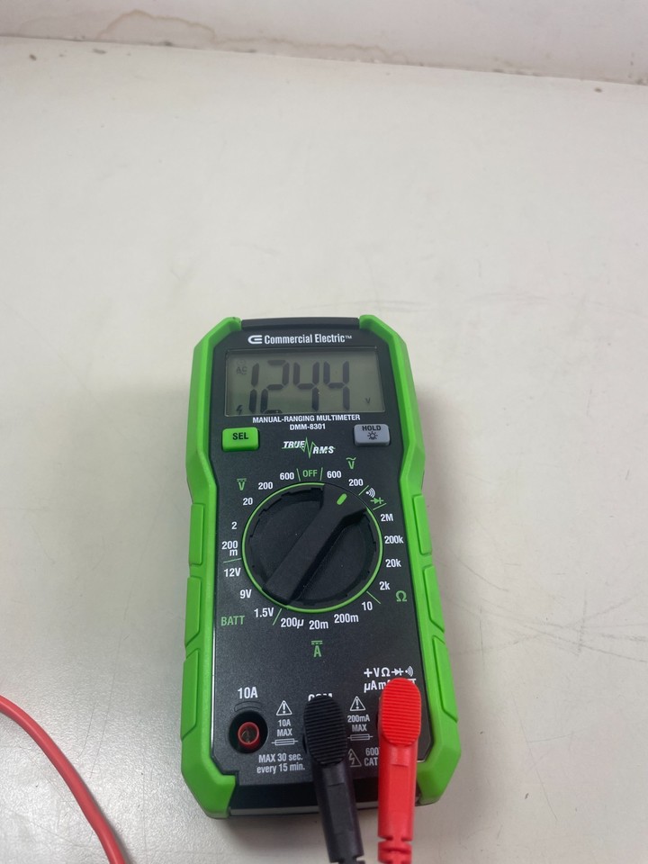 Commercial Electric 600-Volt True RMS Manual-Ranging Digital Multimeter ...