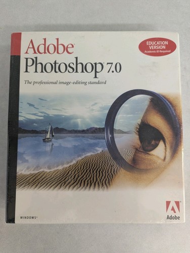 Adobe Photoshop 7.0 Upgrade Windows W/ Box Manual Inserts Disc & Serial ...