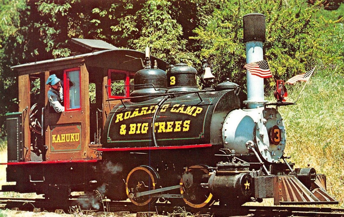Roaring Camp Railroads Sonora Steam Engine Postcards