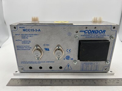 CONDOR SL Power MCC15-3-A AC-DC Power Supply Open Frame 45W INPUT 100 ...