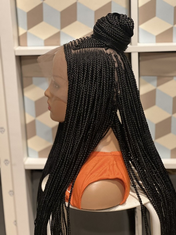Braided Cornrow Wig.ponytail wig made On A Full Lace.length is 24”long ...