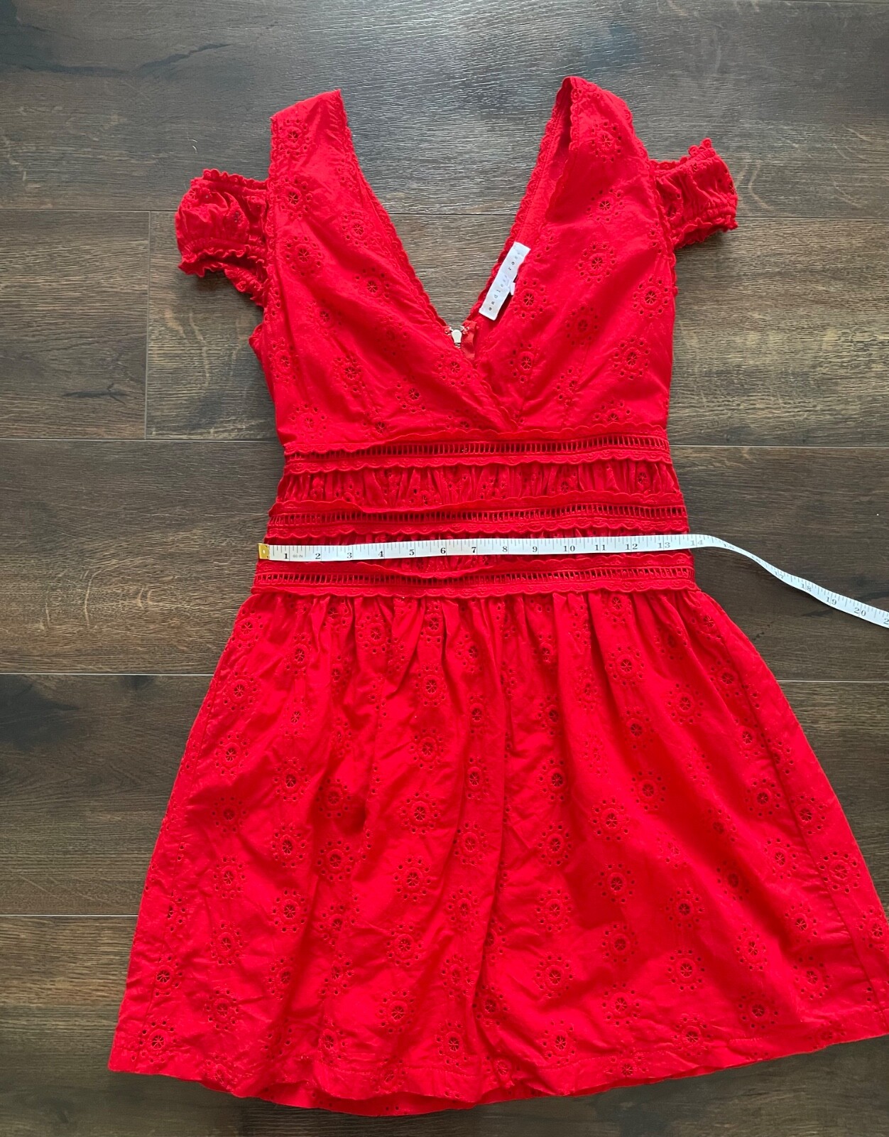 Endless Rose Red Eyelet Off the Shoulder dress Size 2 | eBay