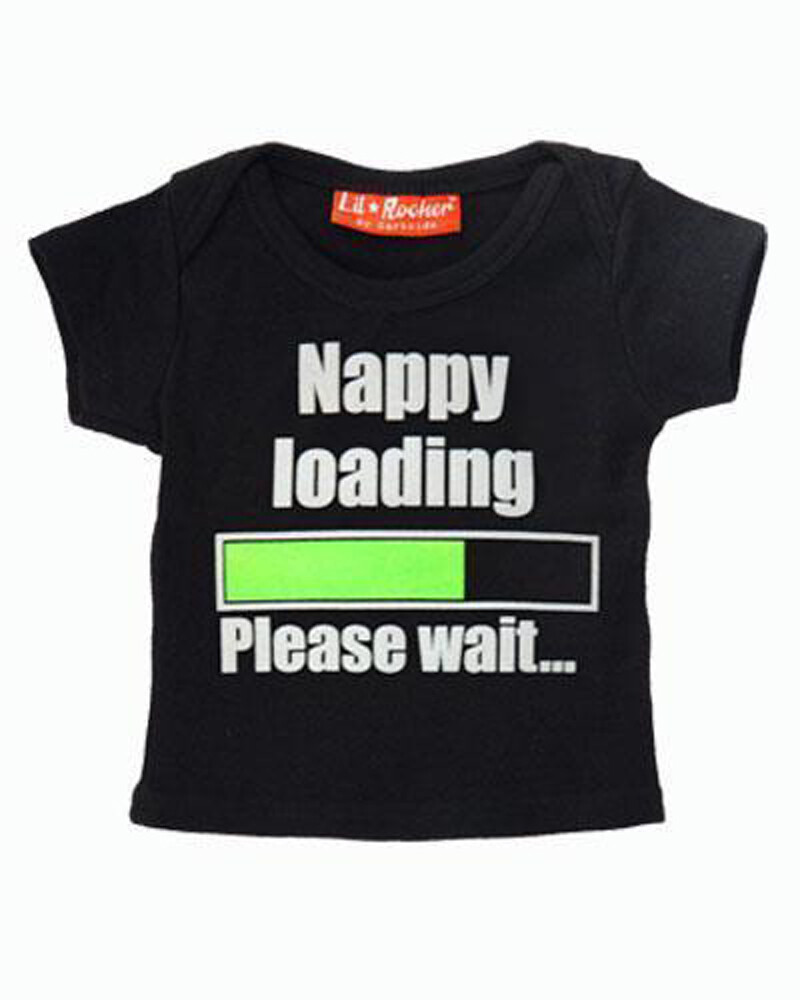 Darkside Baby T Shirt "Nappy Loading Please Wait" | eBay.de