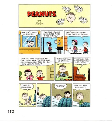 1990's Vintage PEANUTS COMIC STRIP Pin-Up ART - LINUS IN COW ...