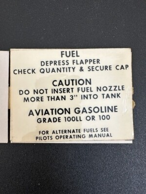 Beechcraft Aircraft Placard, P/N 102-920027-7 (New Surplus) (OKC) | eBay