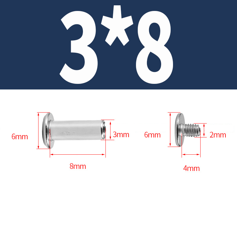 304 Stainless Steel Chicago Binding Screw Barrel Nuts and Bolt for Book ...