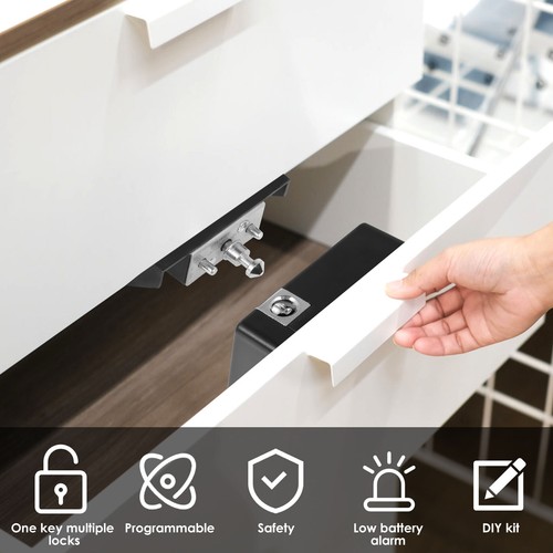 Hidden Electronic Cabinet Lock DIY RFID Drawer Lock Cupboard Drawer ...