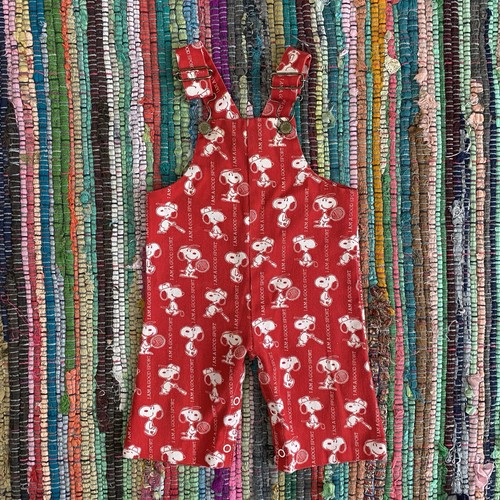 Vintage Red Preppy Sporty Snoopy Peanuts Baby Overalls 0-3 Months | eBay