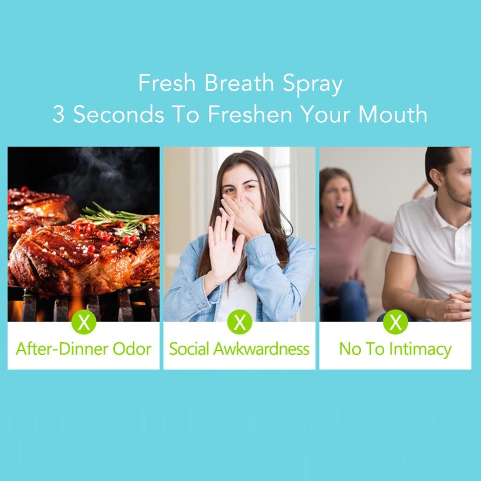 10ml Dry Mouth Oral Spray Mild Mint Sugar Free Bad Breath Treatment Dry ...