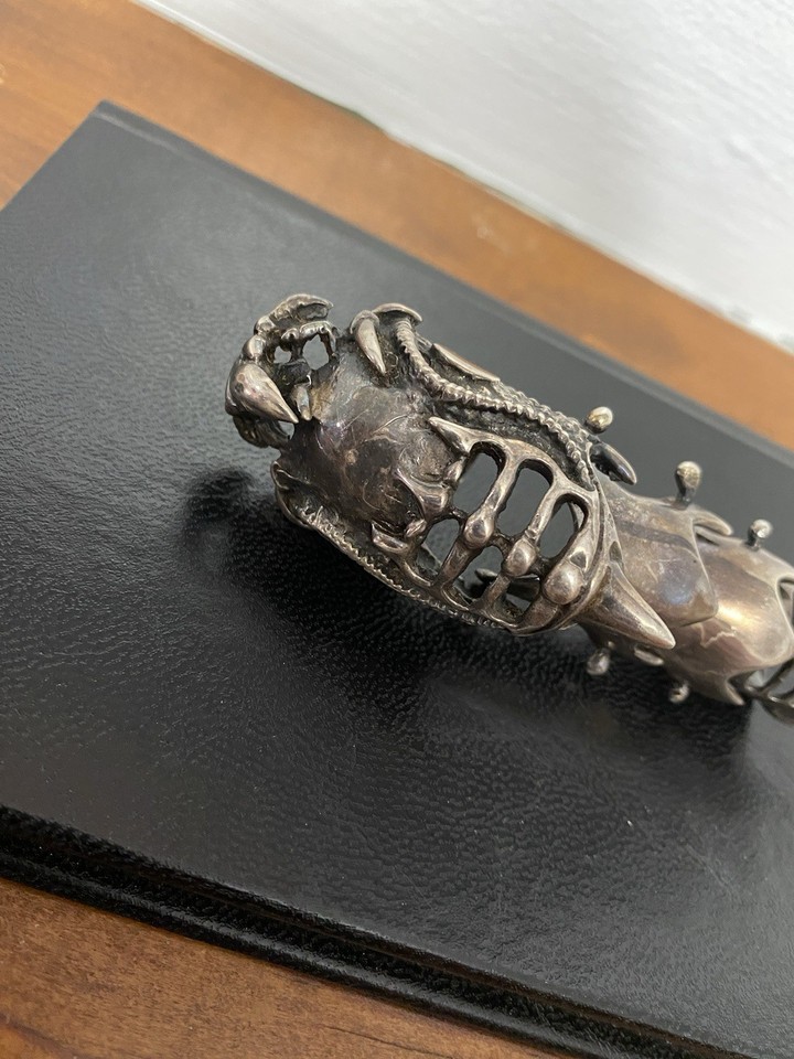 Handmade .925 Sterling Silver Full Finger Ring, Finger Shield Size 8 ...