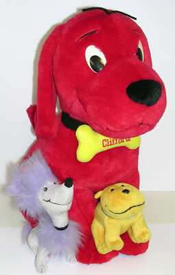 CLIFFORD the Big Red Dog 18" Plush Cleo T-Bone 2002 Scholastic Books ...
