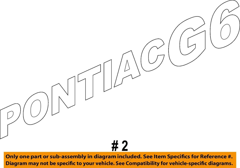 Pontiac GM OEM 06-10 G6 Trunk Lid-Emblem Badge Nameplate 15290127 | eBay