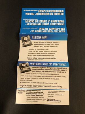 Nintendo ds registration Insert | eBay