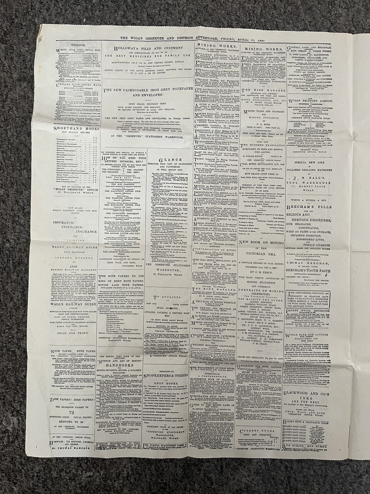 Collectable Antique Newspaper Dated 1900. antique 122 years old news ...
