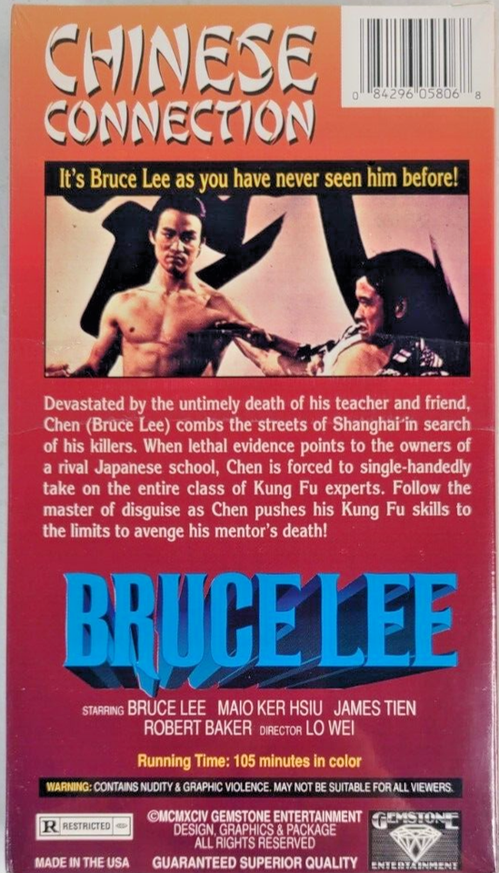 BRUCE LEE Chinese Connection VHS New, Sealed | eBay