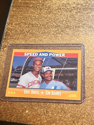 1988 Score Baseball Speed & Power # 649 Eric Davis & Tim Raines | eBay