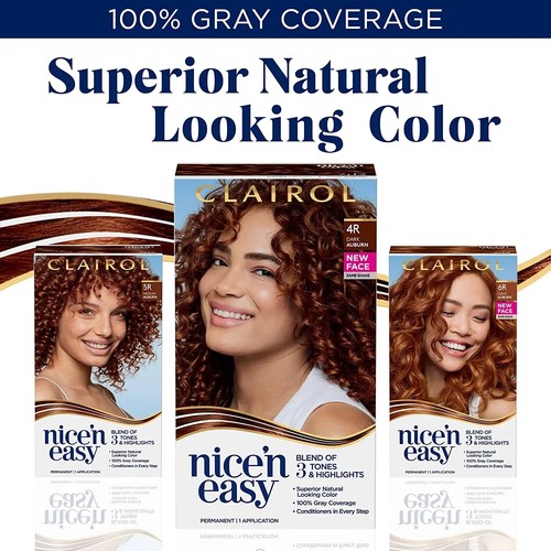 Clairol Nice'N Easy Permanent Hair Dye, 8R Medium Reddish Blonde Color ...