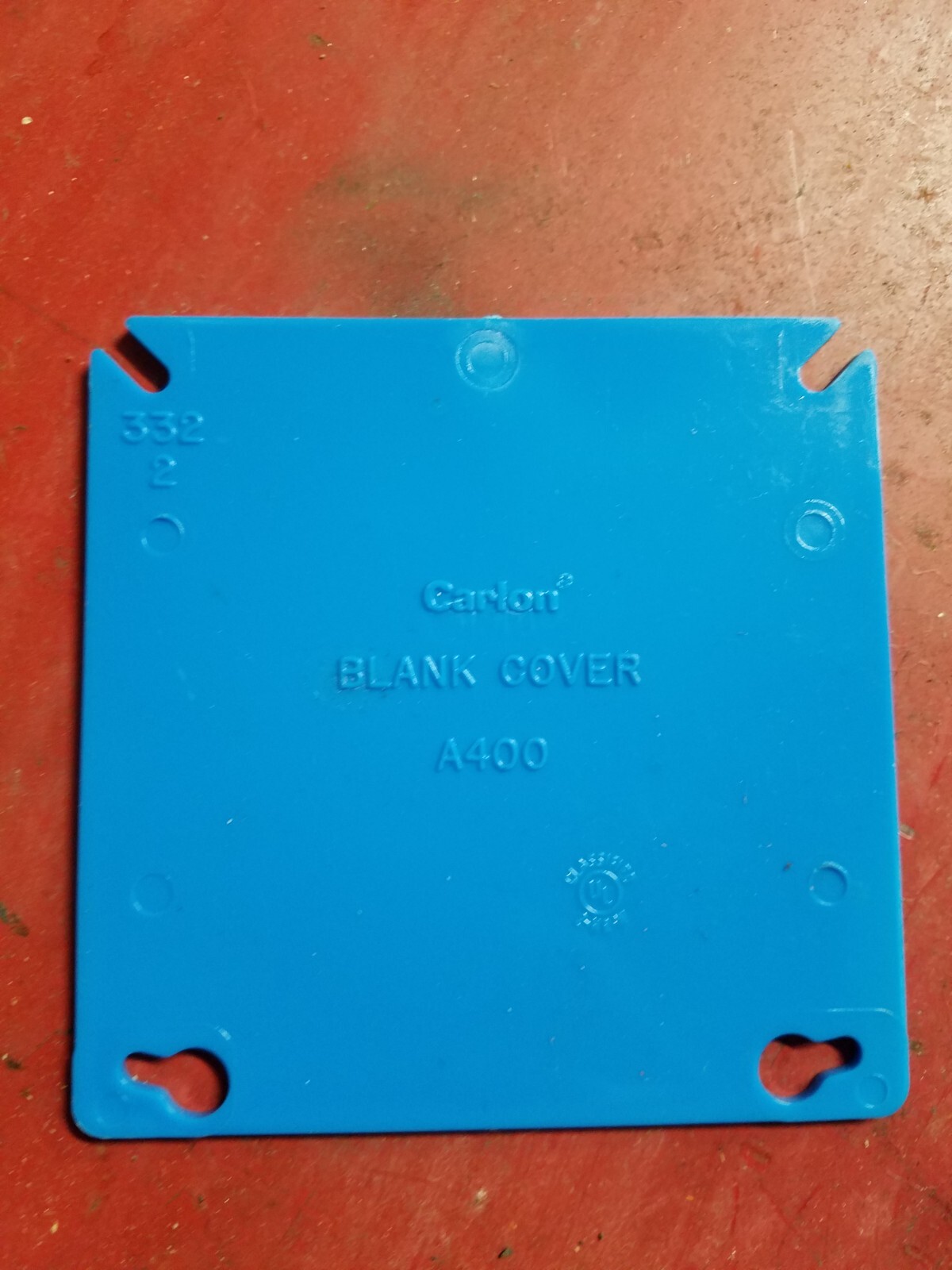Qty: 5 Carlon Blue 4" Non-Metallic 2-Gang Blank Square ENT Box Cover ...