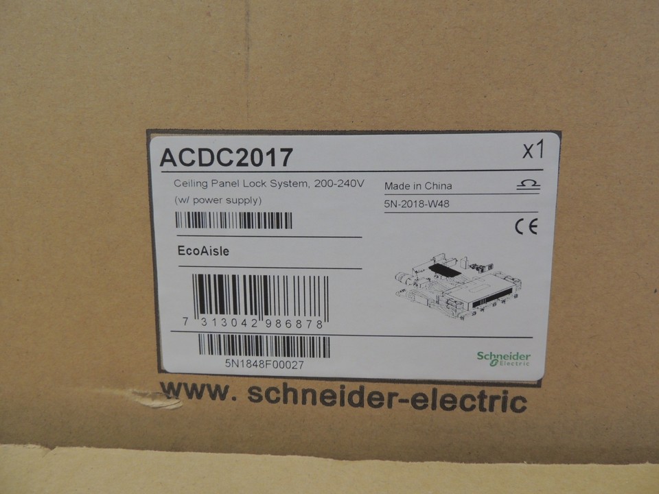 New Ceiling Panel Lock System 200-240V APC ACDC2017 NetShelter Aisle ...