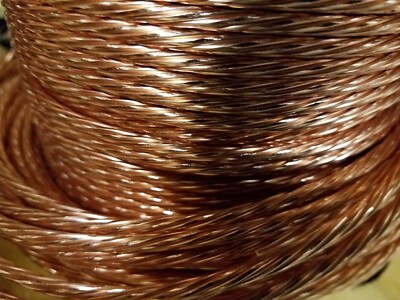 50 FT GROUND WIRE 4 AWG GAUGE STRANDED BARE SOLID COPPER 200A SERVICE ...