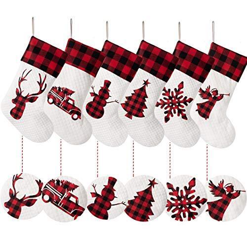 LUBOT Set of 5 Christmas Stocking(20inch) Silhouette Buffalo Red | eBay