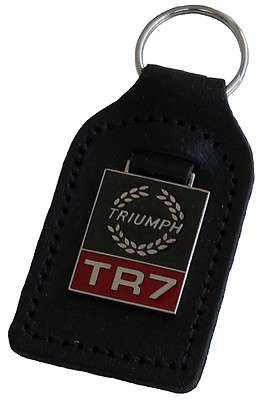 Triumph TR7 car key ring / fob - leather and enamel | eBay